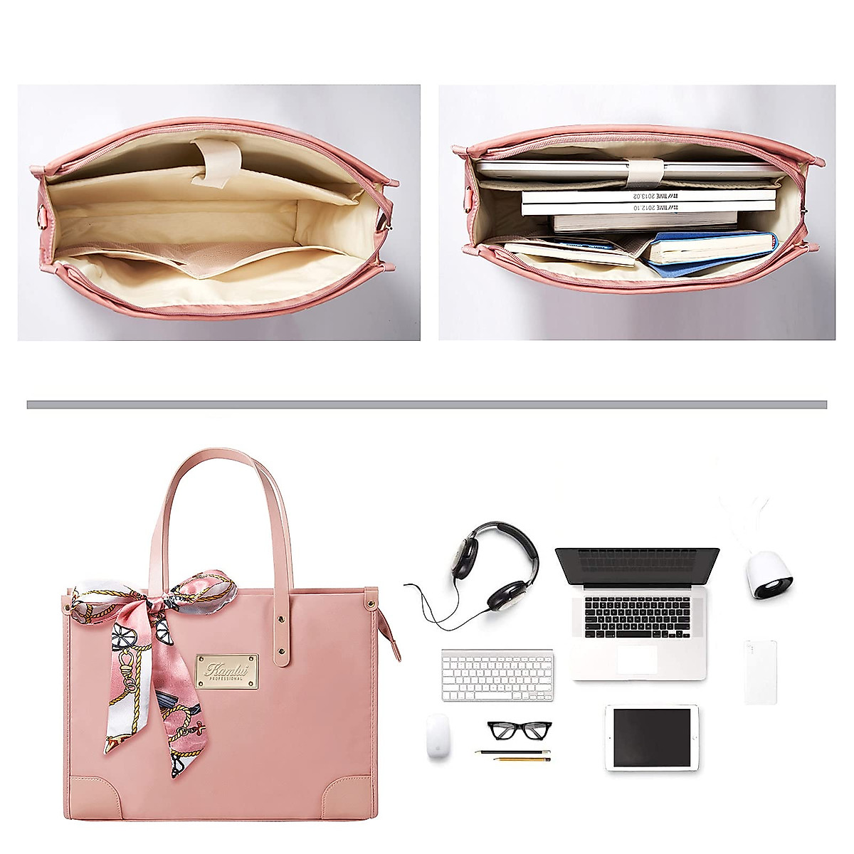 Kamlui Laptop Tote Bag for Women 15.6 inch 16 Waterproof Shoulder Messenger Tote Business Office Briefcase Large Capacity Sleeve Computer Case