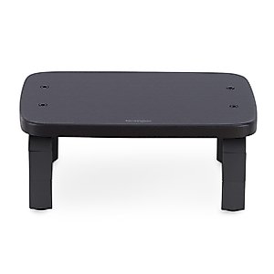 Kensington SmartFit Low Profile Monitor Stand for up to 40lbs Screens, Compact Desktop Stand Riser 3 Height Adjustable, Laptop Stand for Desk, PC Stand, Monitor Riser 9"x3"x11.5" - Black K52785W