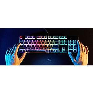 Glorious Aura V1 (Black) Pudding Keycaps - Double Shot PBT Translucent for Mechanical Keyboards, 104 Key Set, TKL, Compact Compatible, English (US) Layout (Aura (Black))