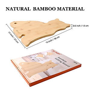 Cat Shaped Charcuterie Board Funny, Kids Serving Board, Cute Cheese Board, Personalized Bamboo Cutting Board 15" x 13" x 0.6”