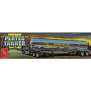 AMT Fruehauf Plated Tanker Trailer (Sunoco) 1:25 Scale Model Kit