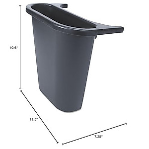 RCP295073BLA Saddle Basket Recycling Bin, Rectangular, Black, 7 1/4quot;W x 10 3/5quot;D x 11 1/2quot;H
