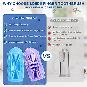 LDIIDII Dog Toothbrush Dog Tooth Brushing Kit 4Pack Dog Finger Toothbrush for Dog Teeth Cleaning&Dog Dental Care,Cat Toothbrush Dog Tooth Brush Puppy Toothbrush Pet Toothbrush