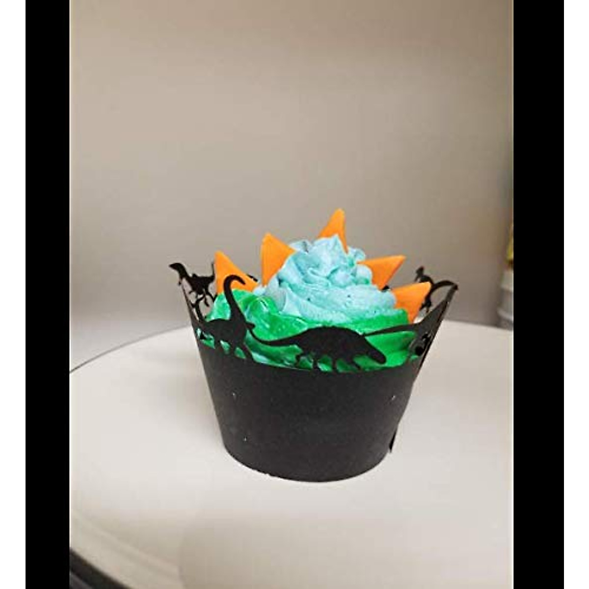 black Dinosaur Laser cut Cupcake Wrapper Cup Cake Baking Muffin 60pcs