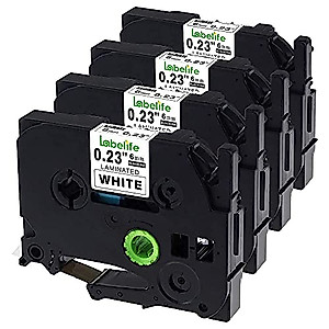 Compatible Label Tape Replacement for Brother Ptouch 9mm TZe-221 Label Tape Bundle with Replace 6mm TZe-211 Label Tapes, Black on White, 9-Pack