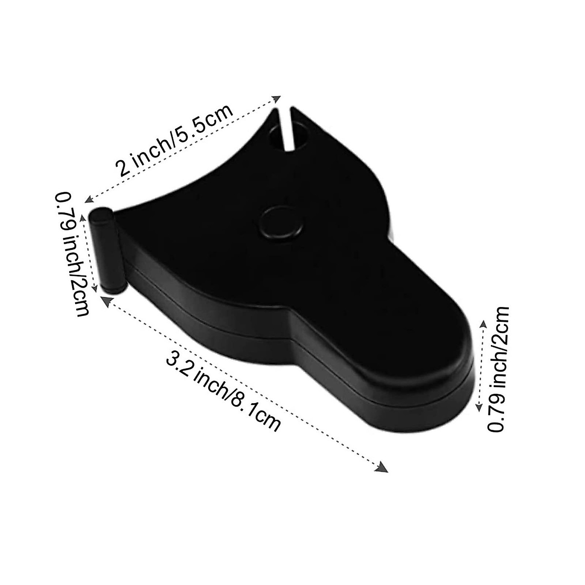 Automatic Retractable Body Measure Tape - 60inch Telescopic Self Measuring Tape for Body Measurement and Weight Loss, YAWALL Lock Pin and Push-Button Sewing Tapes(Black)