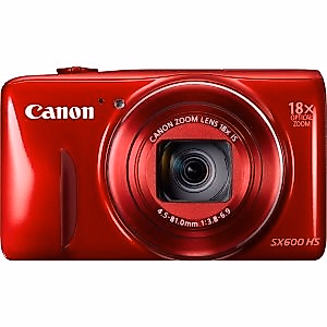 Canon PowerShot SX600 HS 16MP Digital Camera - Wi-Fi Enabled (Red)