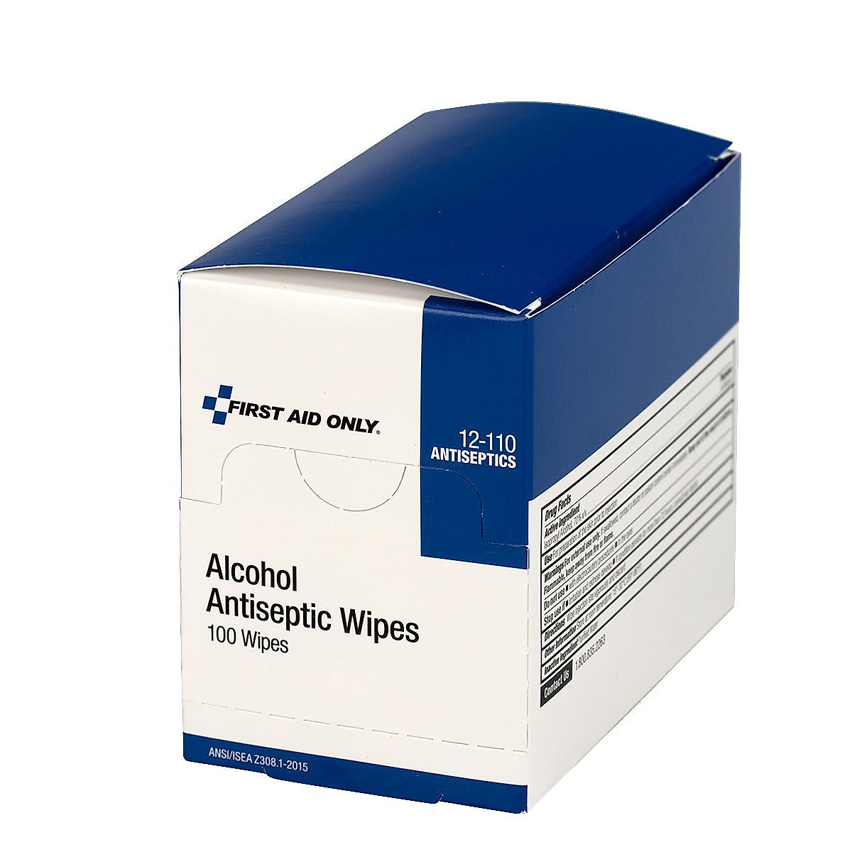 First Aid Only 12-110 Alcohol Wipes, Individually Wrapped, 100 Per Box