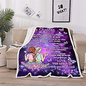 Juirnost Best Friend Woman Bestie Gifts for Women Best Friend Blanket BFF Gifts Bestfriend Birthday Gifts Bestie Blanket Bestie Birthday Gifts BFF Gifts for Women