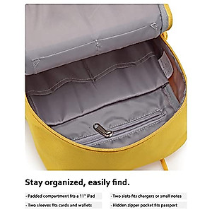 HotStyle BESTIE Mini Backpack Purse Small Bag with Multiple Pockets, Little Size Cute for Day Tirp, Travel & Everyday, Yellow