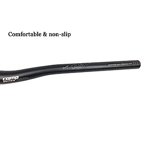 Wake 31.8mm MTB Mountain Bike Handlebar, Aluminum Alloy Mountain Bike Bicycle Riser Handlebar Extra Long 720/780mm with Paint Matte Surface (Black, 780mm)