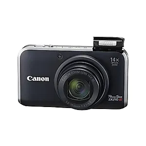 Canon PowerShot SX210IS 14.1 MP Digital Camera with 14x Wide Angle Optical Image Stabilized Zoom and 3.0-Inch LCD - Black (Discontinued by Manufacturer)