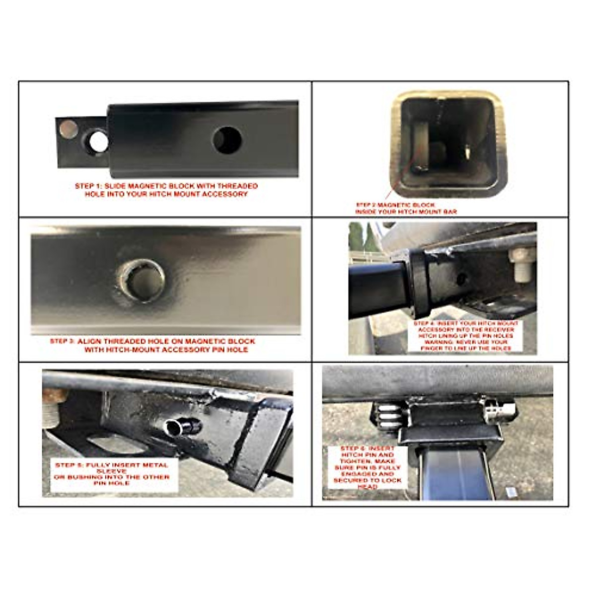 MaxxHaul 50174 Quiet 5/8" Hitch Locking Pin Set , Black