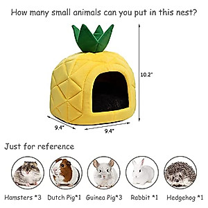 Hollypet Warm Small Pet Animals Bed Dutch Pig Hamster Nest Hedgehog Rat Chinchilla Guinea Habitat Mini House, Yellow
