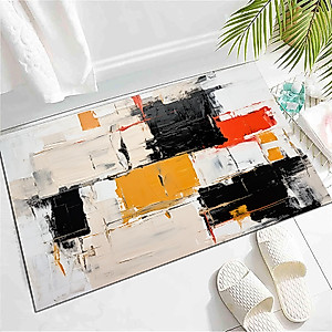 POSLAB Aesthetics Marble Boho Non-Slip Area Rug for Living Room, Bedroom, Dining Room and Kitchen