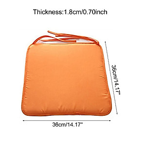Xiaokeis 36x36cm Chair Cushions, Rocking Chair Pads and Cushions Chair Cushions for Dining Chairs, Office Chairs, Hardwood Floors(Orange)