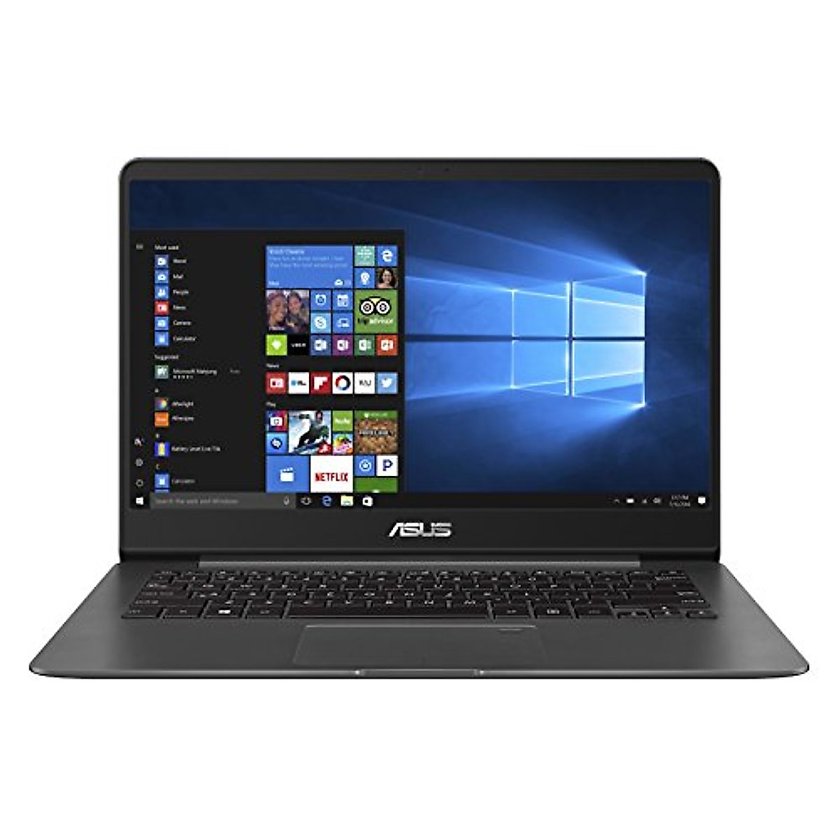 ASUS ZenBook 14 Thin and Light Laptop - 14” Full HD WideView, 8th gen Core i7-8550U Processor, 16GB DDR3, 512GB SSD, Backlit KB, Fingerprint Reader, Grey, Windows 10 Home - UX430UA-DH74
