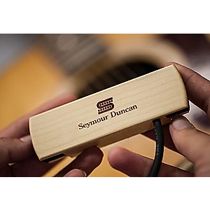 Seymour Duncan SA-3HC Woody HC Acoustic Soundhole Pickup - Magnetic Hum-Canceling Pickup for Standard Steel String Acoustic Guitars - Maple