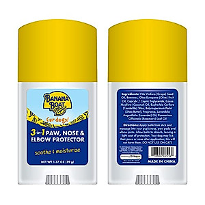 Banana Boat Dog Paw Balm – 3 in 1 Soother Moisturizer and Protector for The Dog Nose Paw and Elbow, Used for Sun Protection, Moistures Dry Noses and Paws, Great Skin Soother for Dogs Sensitive Skin