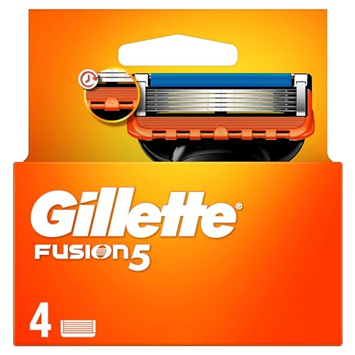 Gillette Fusion5 Razor Blades for Men with 5 Anti-Friction Blades for A Shave You Barely Feel