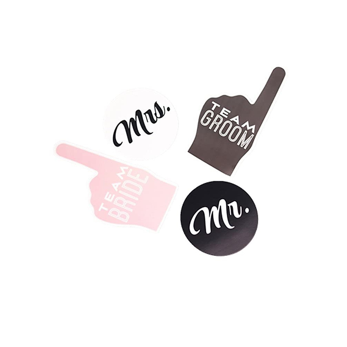 Wedding Party Photo Booth Props Kit, Toshine DIY Photo Booth for Wedding Bridal Shower Party Favor Supplies Pose Sign Dress Up Fun Accessories (12 Pcs)