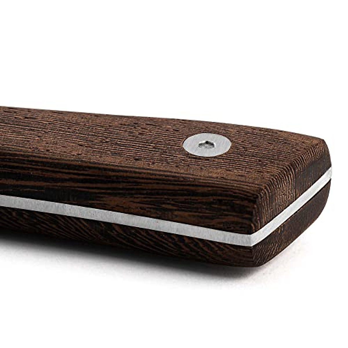 Schmidt Brothers - Cutlery Stone Series 7-Piece Kitchen Knife Set, High-Carbon German Stainless Steel Cutlery, Stone-washed Wood Handles and Clear Acrylic Magnetic Knife Block