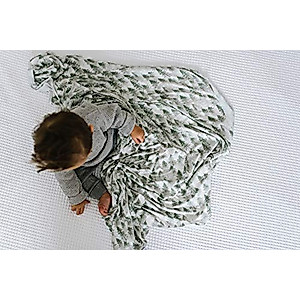 Copper Pearl Large Premium Knit Baby Swaddle Receiving Blanket Evergreen