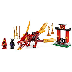 LEGO NINJAGO Legacy Kai’s Fire Dragon 71701 Dragon Toy Figure Building Kit (81 Pieces)