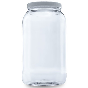 CLEARVIEW CONTAINERS | Airtight Pantry Containers for Arts & Crafts, Peanut Butter, Honey, Jams Flour, Sugar, DIY Slime, Coffee (128 Ounce Jar, 1 Pack)