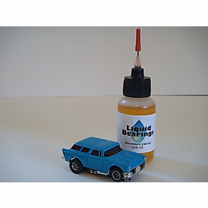 Liquid Bearings, 100%-Synthetic Oil for HO, 1/32, 1/24, All Scale Slot Cars, Makes Cars Faster!!