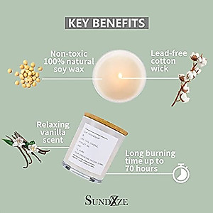 SUNDAZZE Our Friendship is Like This Large Scented Candle – 25oz, Natural Soy, Vanilla Fragrance – Funny Best Friend Candle, Novelty Gifts for Women – Eco-Friendly, 70-Hour Burn Time . Vanilla