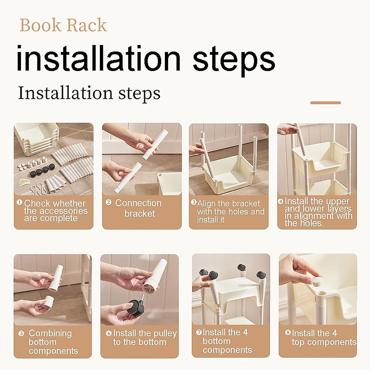 Rolling Cart, Multifunctional Laundry Cart with 2 3 4 Tiers, Snack Cart Organizer with Drawers, Wheeled Utility Rack, Movable Storage Organizer, Bathroom Countertop Trolley for Home Office Libraries