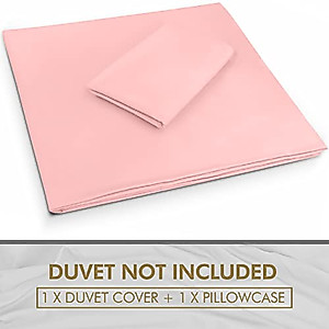 Utopia Bedding Duvet Cover Twin Size Set - 1 Duvet Cover with 1 Pillow Sham - 2 Pieces Comforter Cover with Zipper Closure - Ultra Soft Brushed Microfiber, 68 X 90 Inches (Twin/Twin XL, Pink)