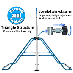 UMIKOOL DIRECT Expandable Gymnastics Bars with Ring, Adjustable Height Gymnastic Horizontal Bars, Gym Junior Training Bar Children Folding Training Monkey Bars for Kids