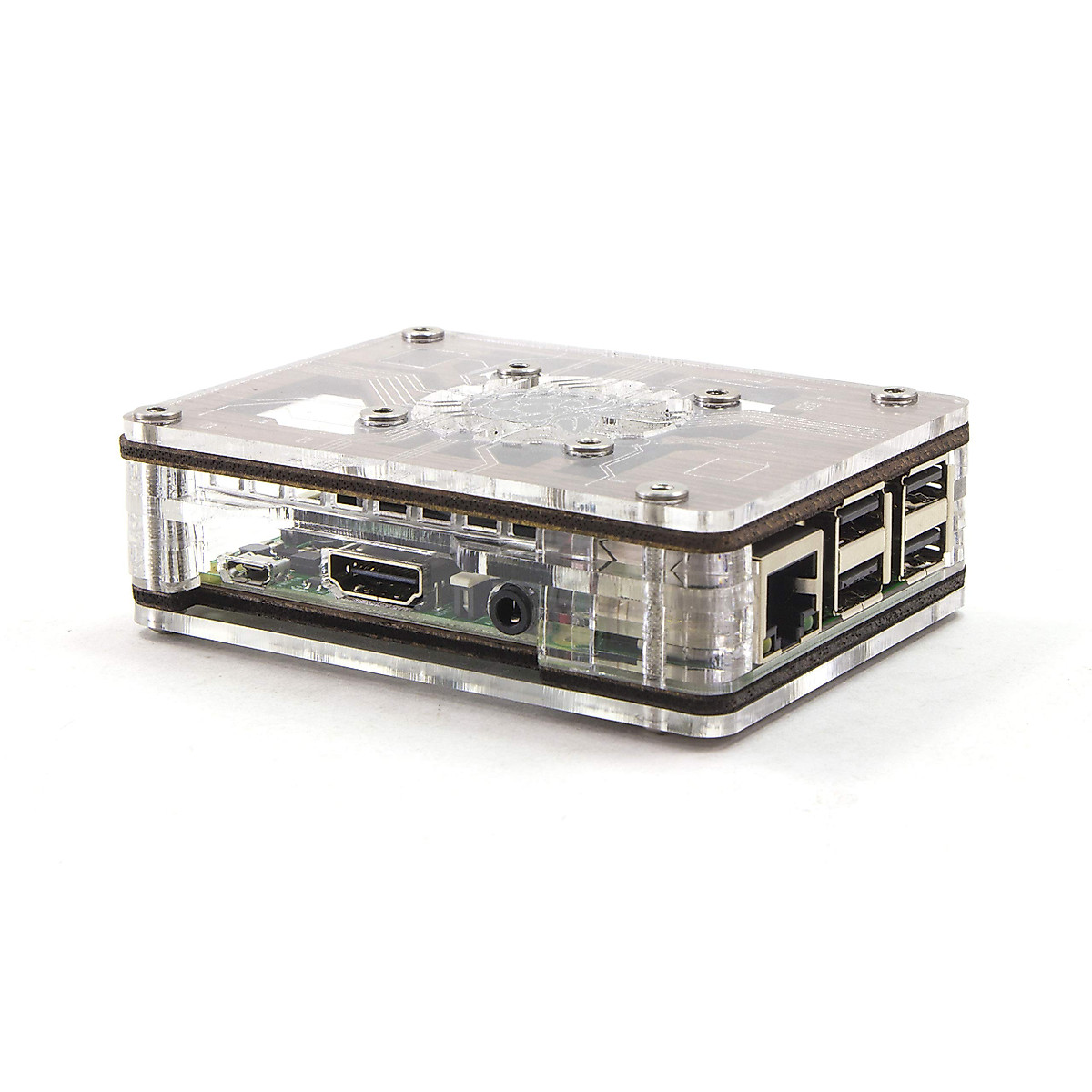 C4Labs Zebra Virtue Fan Case for Raspberry Pi 4B, 3, 2 and B+ (Wood Ice)