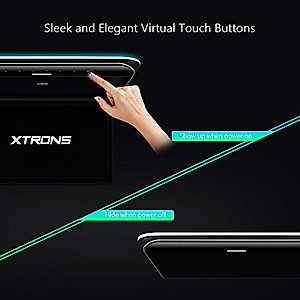 XTRONS 19.5 Inch Car Overhead Player 16:9 Wide Screen 1080P Video Car Roof Mount Monitor Ultra-Thin Flip Down Overhead Car Monitor Supports IR, HDMI, USB, AV Input, Stereo Speakers