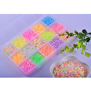 Eswala 6000pcs Glow Seed Beads 3mm Glass Beads Glow in The Dark Beads Luminous Seed Beads for Bracelets Jewelry Making DIY Crafts Gifts for Girls Adults(3mm, Multicolor)