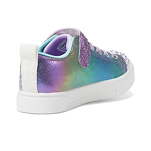Skechers Kids Girls Twinkle Sparks-Shimmer Star Sneaker, Purple/Multi, 11 Little Kid