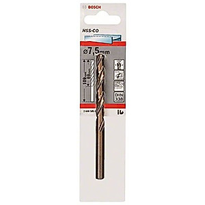 Bosch 2608585859 Metal Drill Bit Hss-Co 7, 5mmx2.72inx4.29In