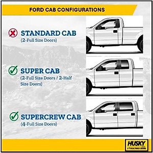 Husky Liners - Weatherbeater | Fits 2015 - 2024 Ford F-150 SuperCrew/SuperCab (Includes 22 - 24 Lightning Model) - Front Liners - Black, 2 pc. | 18361