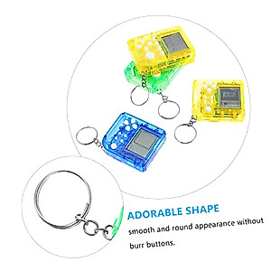 Toyvian 4pcs Hand-held Gaming Device Handbag Charms Backpack Charms Bag Keychain Kids Keychains Mini Game Consoles Mini Toy Hanging Keychain Key Holder Game Keychain Gift Handheld Arcade