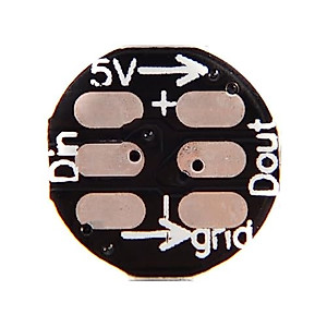 BTF-LIGHTING WS2812B 100PCS 5050SMD Individually Addressable Smart RGB LED Pixel for Arduino 5V DC Single 1-led LED Module Pixels Color Light little rgb LEDs Lampon Black Heat Sink PCB Board Only DC5V