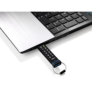 iStorage datAshur 8 GB Secure Flash Drive - Password Protected, Dust and Water Resistant, Portable, Military Grade Hardware Encryption USB 2.0 IS-FL-DA-256-8