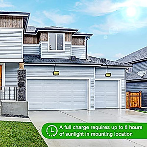 Solar Motion Sensor Light Outdoor, 320 Bright COB LED, 16.4Ft Cable, 3 Working Mode, Adjustable Solar Panel, Wired Solar Powered Security Flood Lights for Indoor Use, Wall, Yard, Garage, Garden(2 Set)