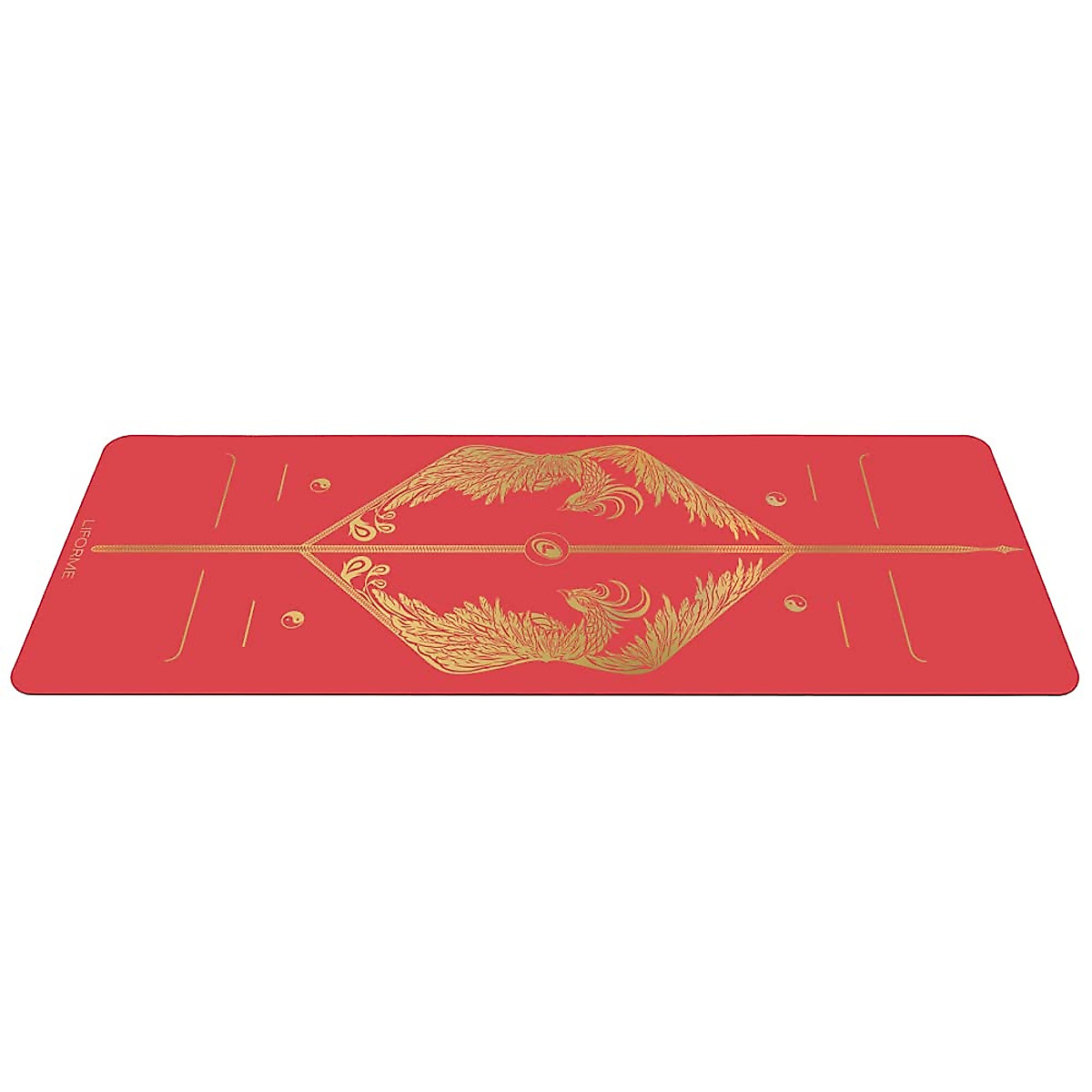 Liforme Zodiac New Year Collection - Free Yoga Bag, Patented Alignment System, Warrior-like Grip, Non-Slip, Eco-friendly, Sweat-resistant, Long, Wide and Thick for Comfort - Phoenix
