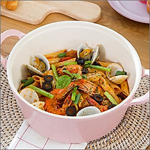 Kitchen Essential 6-Piece Retro Pot Set with Lid, Healthy Cooking Nonstick Ceramic Coating Casserole, Made in Korea