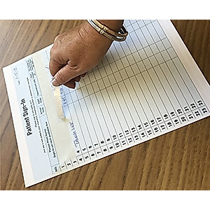 Tabbies Patient Sign-In Label Forms, 8-1/2" x 11" Form, Blue, 23 Labels/Sheet, 125 Sheets/Pack, Confidentially Sign In Your Patients, Also Provides a Daily Patient Log (14531)