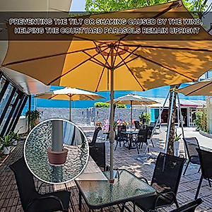Umbrella Cone Wedge for Patio Table Hole Opening or Parasol Base Stand 1.8 to 2.4 Inch Umbrella Pole Diameter 1 1/2 Inch （Black） (Dark Brown)
