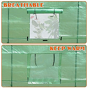 Strong Camel Portable Greenhouse Large Walk in Green Garden Hot House Outdoor Plant Tunnel Tent (12' X 7' X 7' (2))