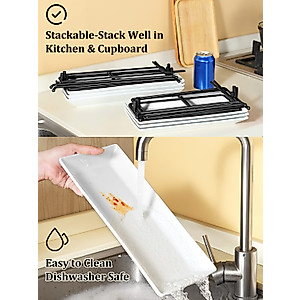 Yedio 12 Inch and 14 Inch 3 Tier Serving Tray